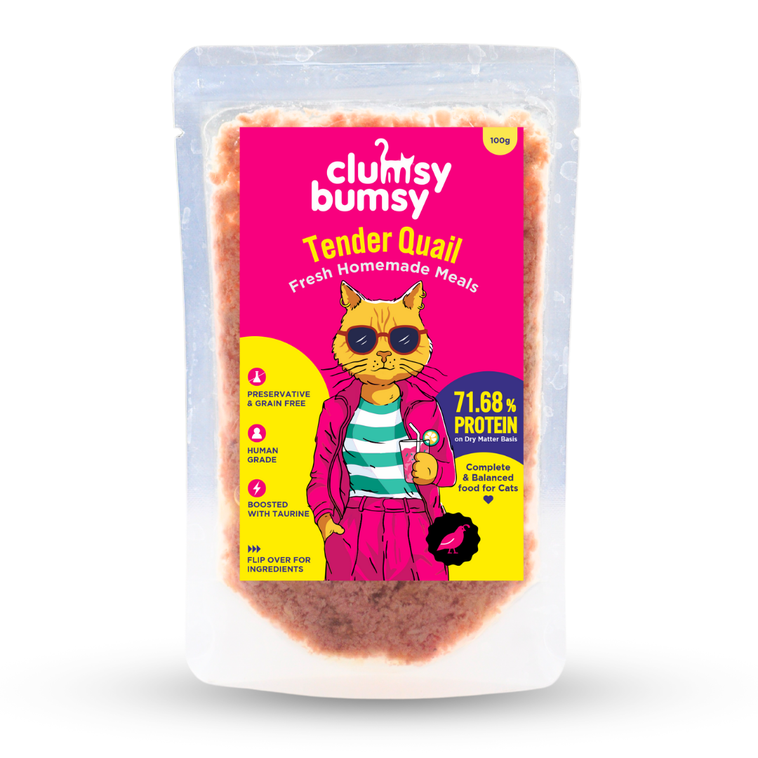 Tender Quail 100g for Cats – Clumsy Bumsy